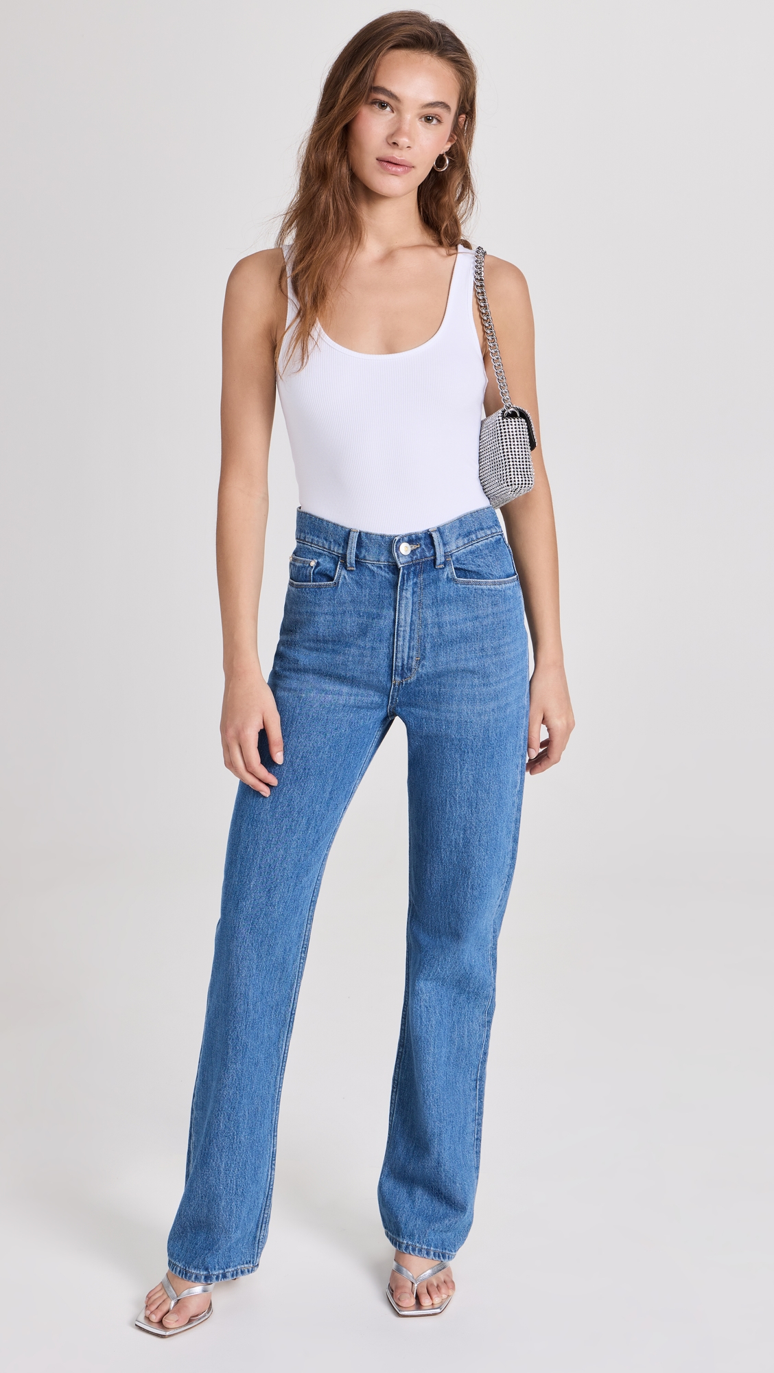 L'AGENCE L'AGENCE Nica Scoop Neck Ribbed Thong Bodysuit
