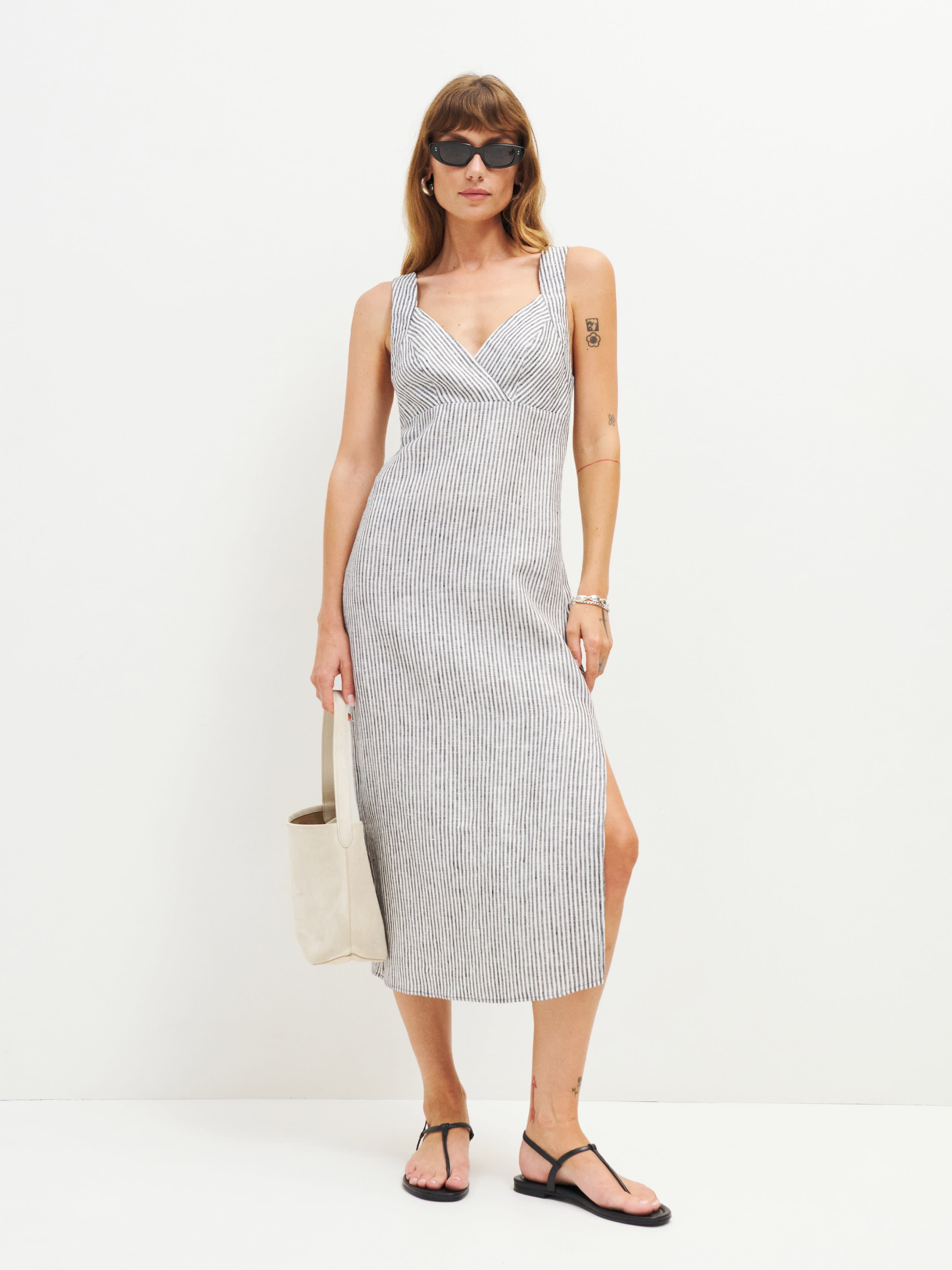 Reformation Allira Linen Dress In Tuscan Sun - 70% Off | Editorialist