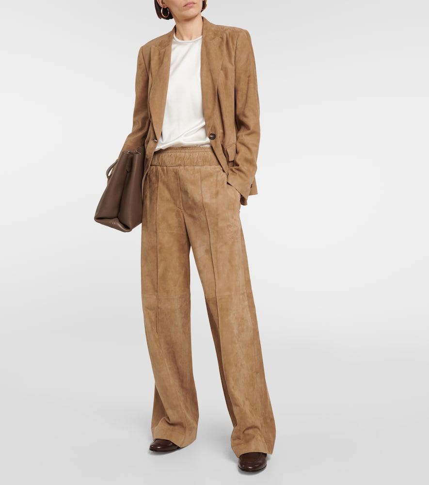 BRUNELLO CUCINELLI Brunello Cucinelli Wide-Leg Suede Pants