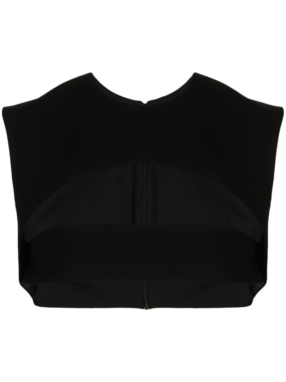 Monot Cut-Out Crop Top In Black - 75% Off | Editorialist