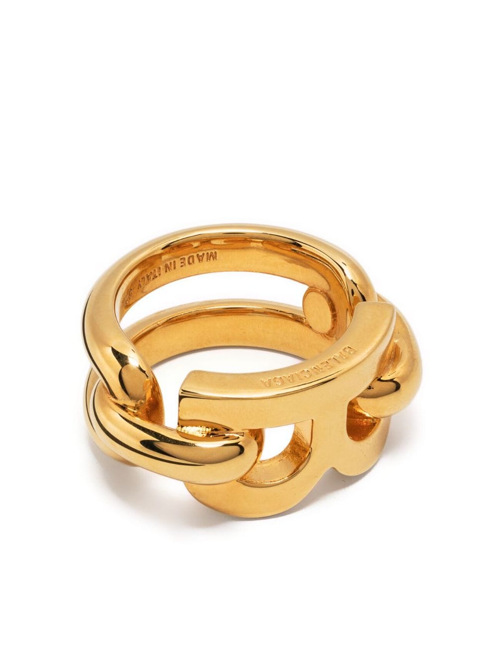 Balenciaga B Chain 2.0 Ring - Gold | Editorialist
