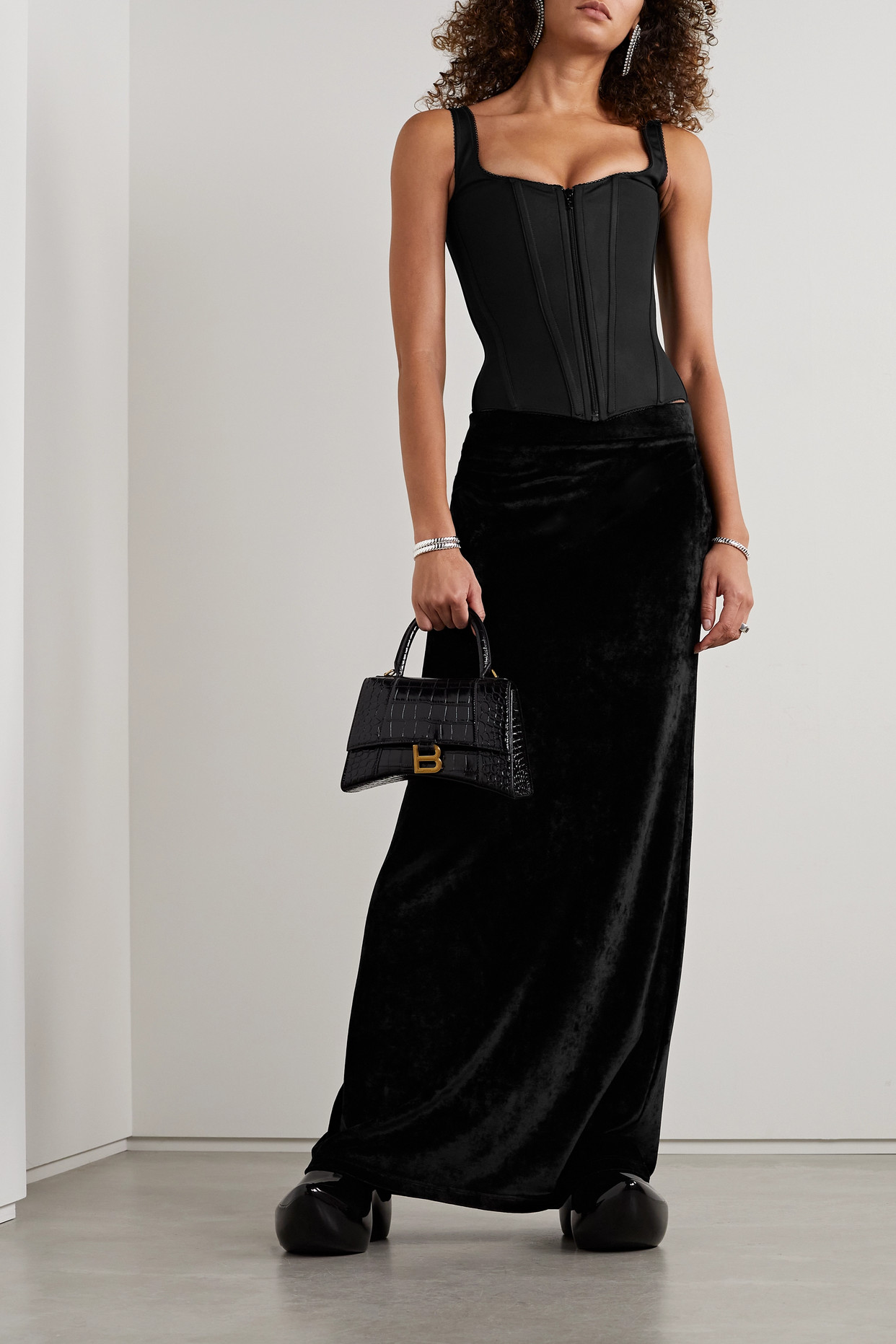 BALENCIAGA Balenciaga Velvet Maxi Skirt