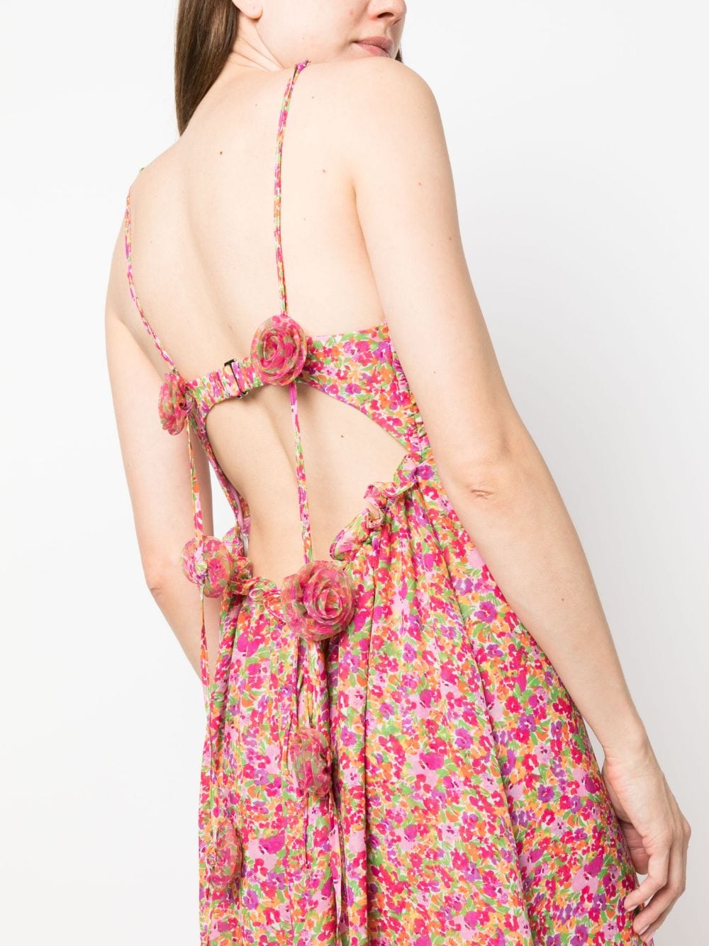 For Love & Lemons Uzette Floral-Print Maxi Dre In Pink - 40% Off |  Editorialist