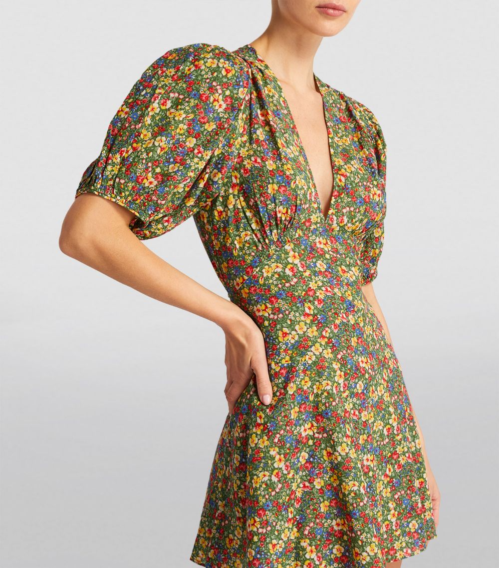 doen floral mini dress DOEN LEONORE Floral Print Lace Sleeveless Mini Dress