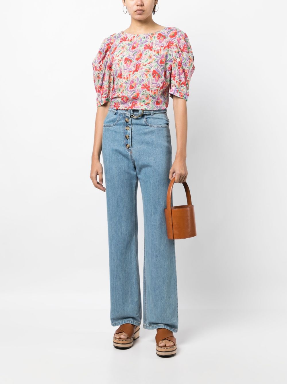 BA&SH Ba&Sh Open-Back Tie-Fastening Blouse