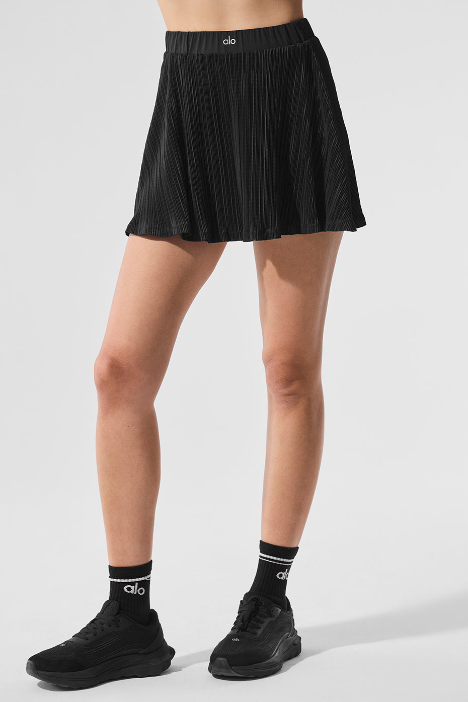 Alo Yoga Match Point Tennis Skirt In Size - Black | Editorialist