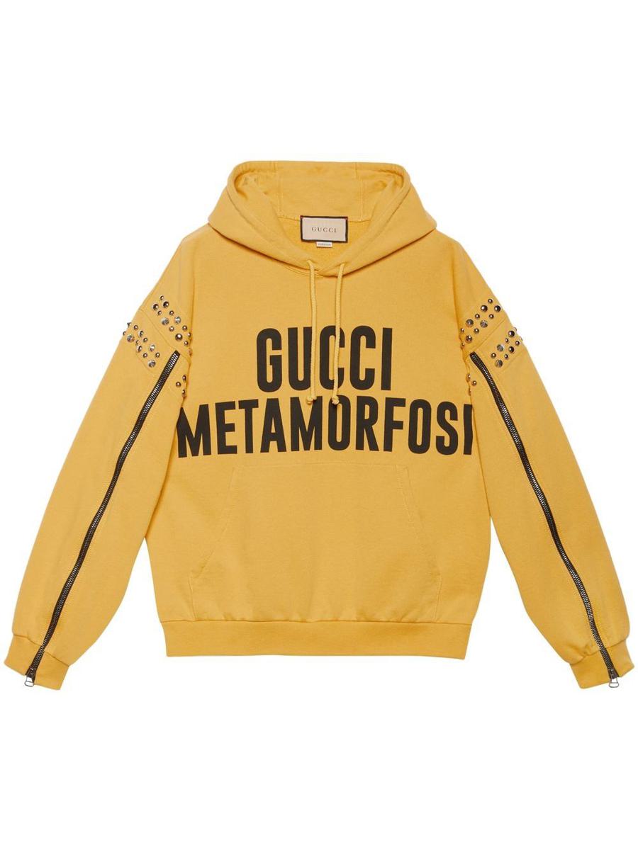 Gucci Metamorfosi Cotton Hoodie In Yellow - 33% Off | Editorialist