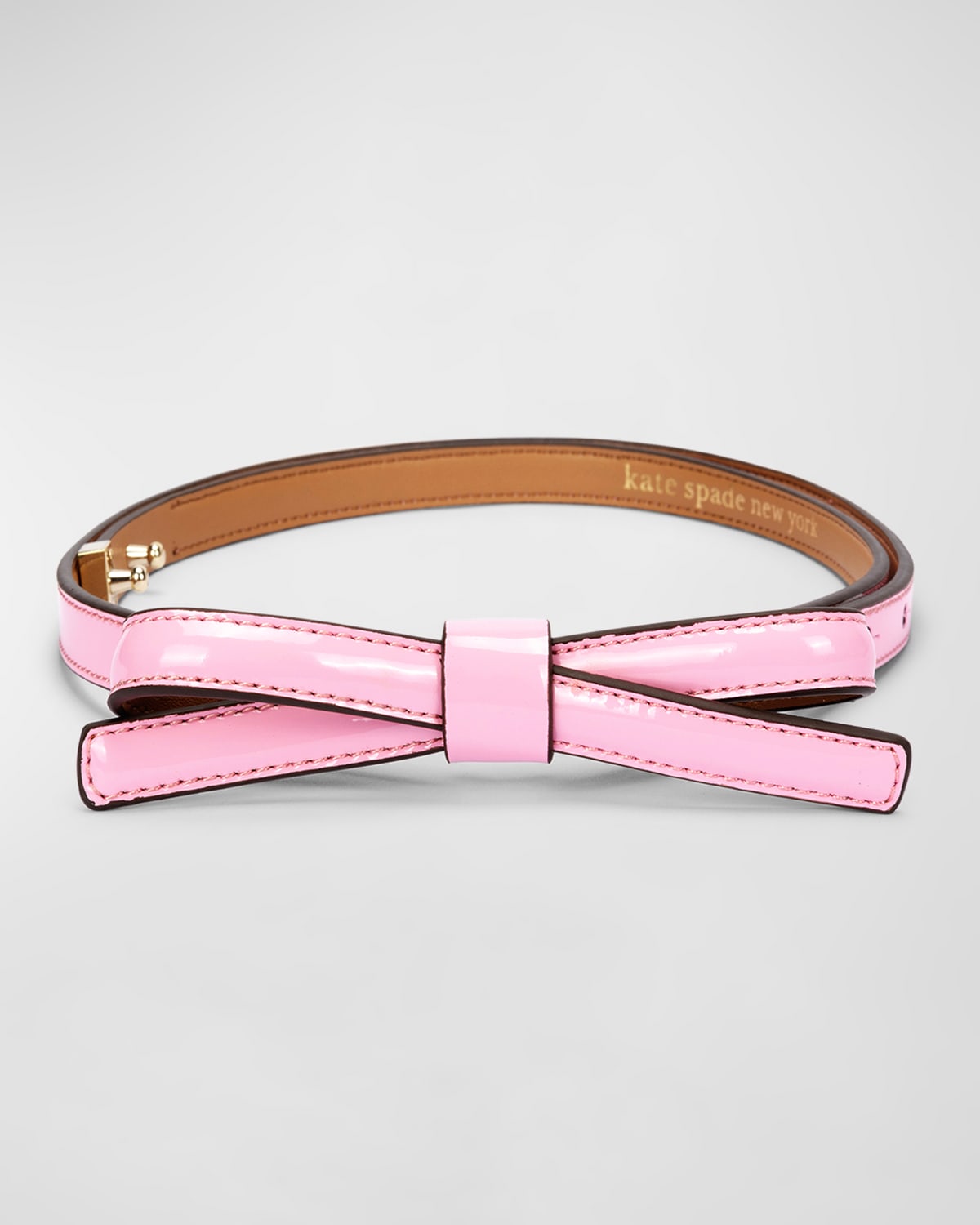 Kate Spade New York Patent Shoestring Bow Belt - Strawberry  display picture 1