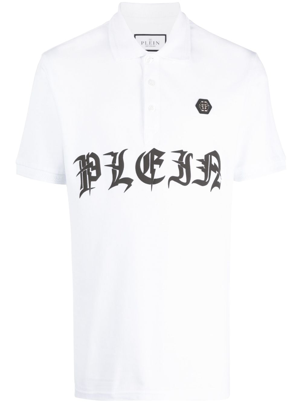 PHILIPP PLEIN gothic plein logo-print polo shirt