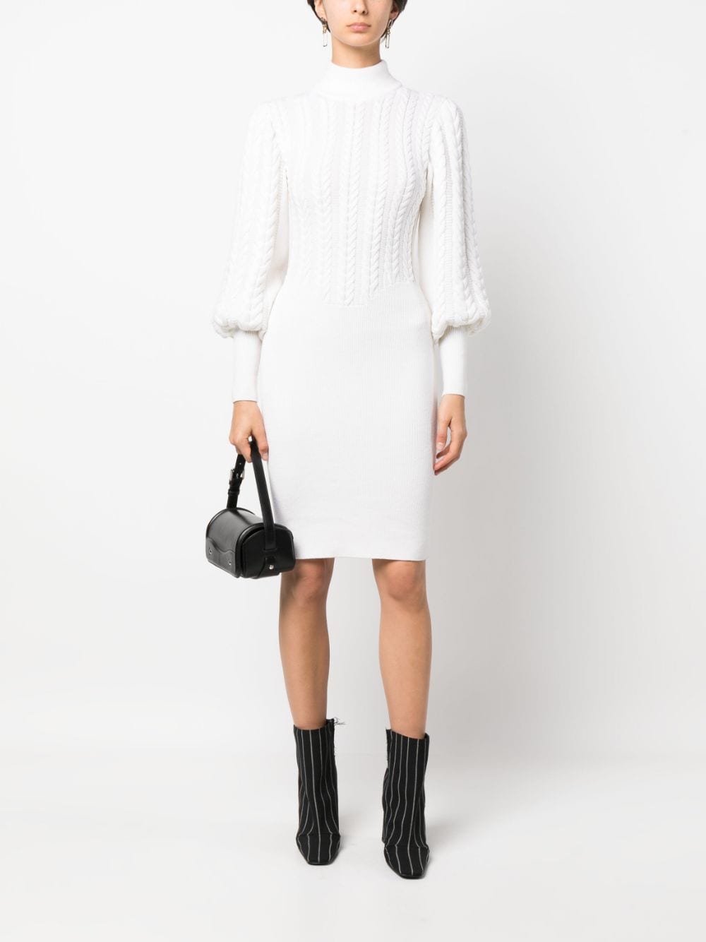PHILIPP PLEIN Philipp Plein Cable-Knit High-Neck Dress