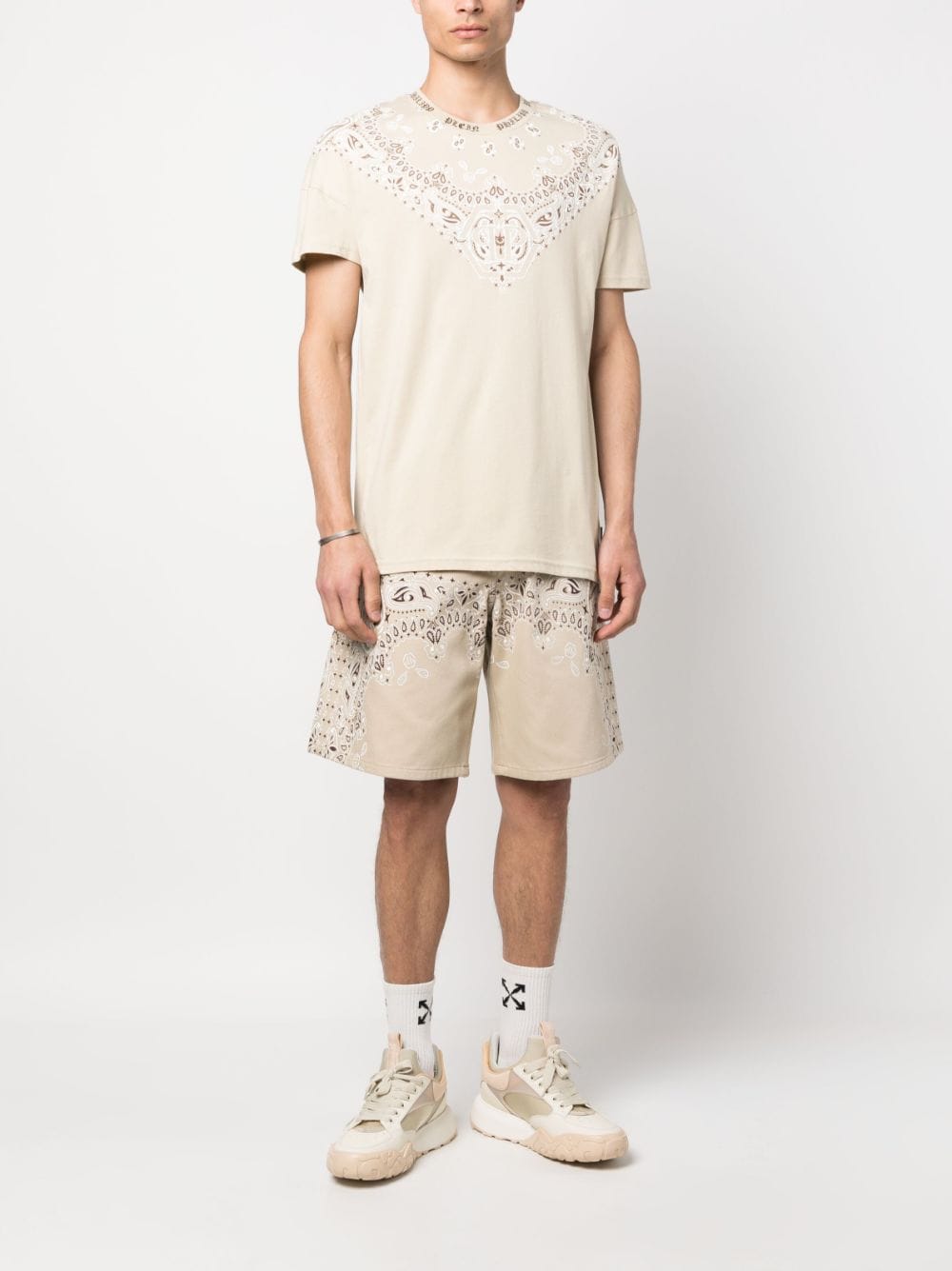 PHILIPP PLEIN Philipp Plein Bandana-Print Denim Shorts