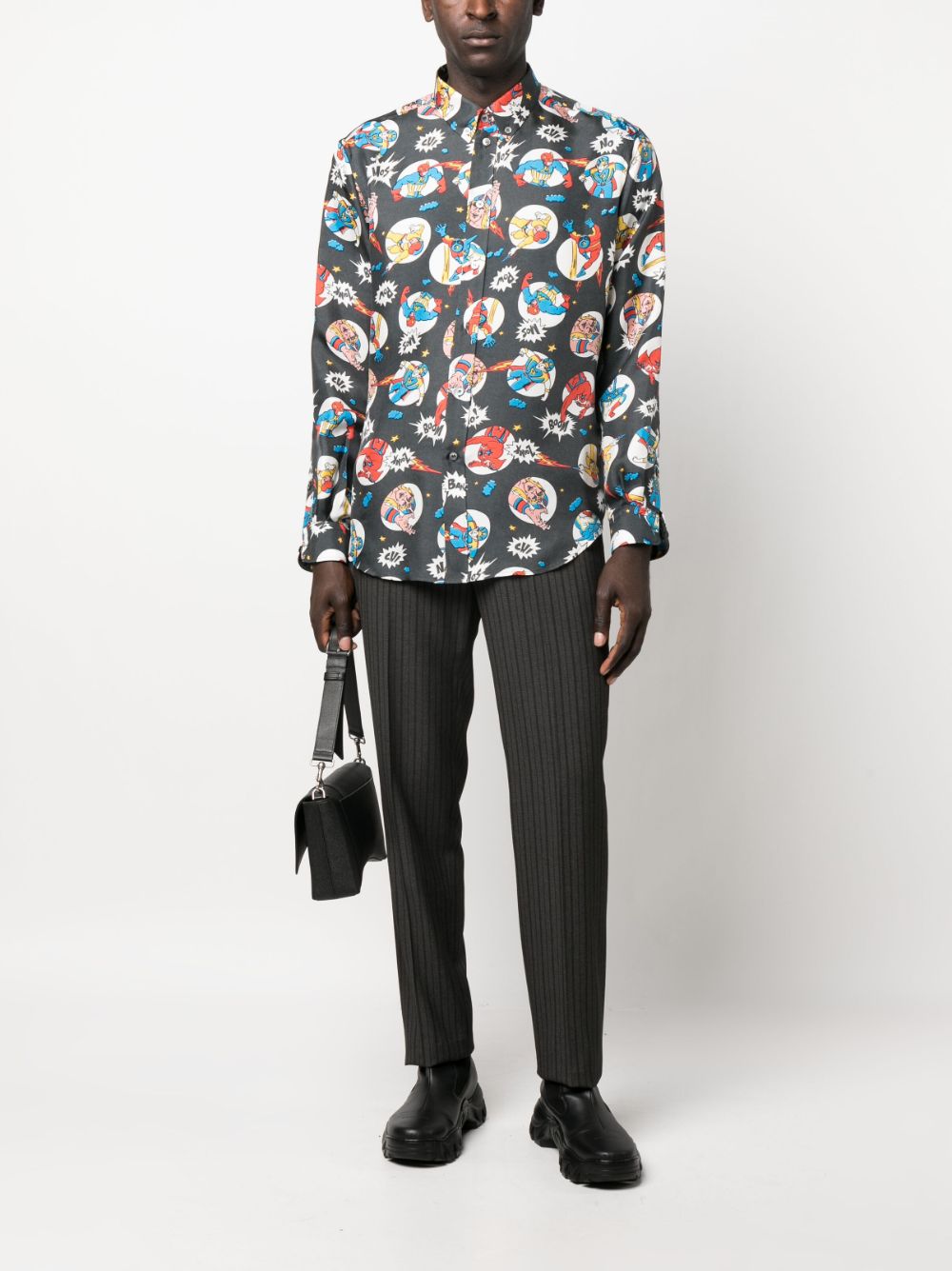 MOSCHINO Moschino Tailored Trousers with Vertical Stripes