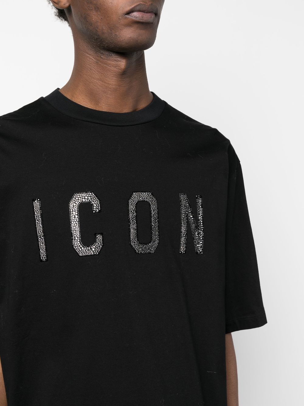 DSQUARED2 DSQ2 ICON ブラック Tシャツ XXL Dsquared2 Icon-Print Cotton T-Shirt In Black - 10% Off | Editorialist