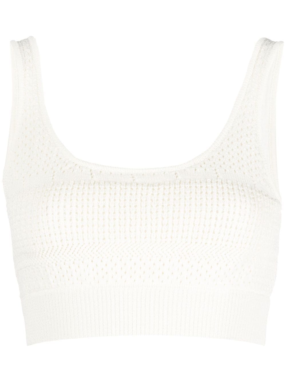 SIMKHAI Simkhai Westly Open-Knit Midi Skirt