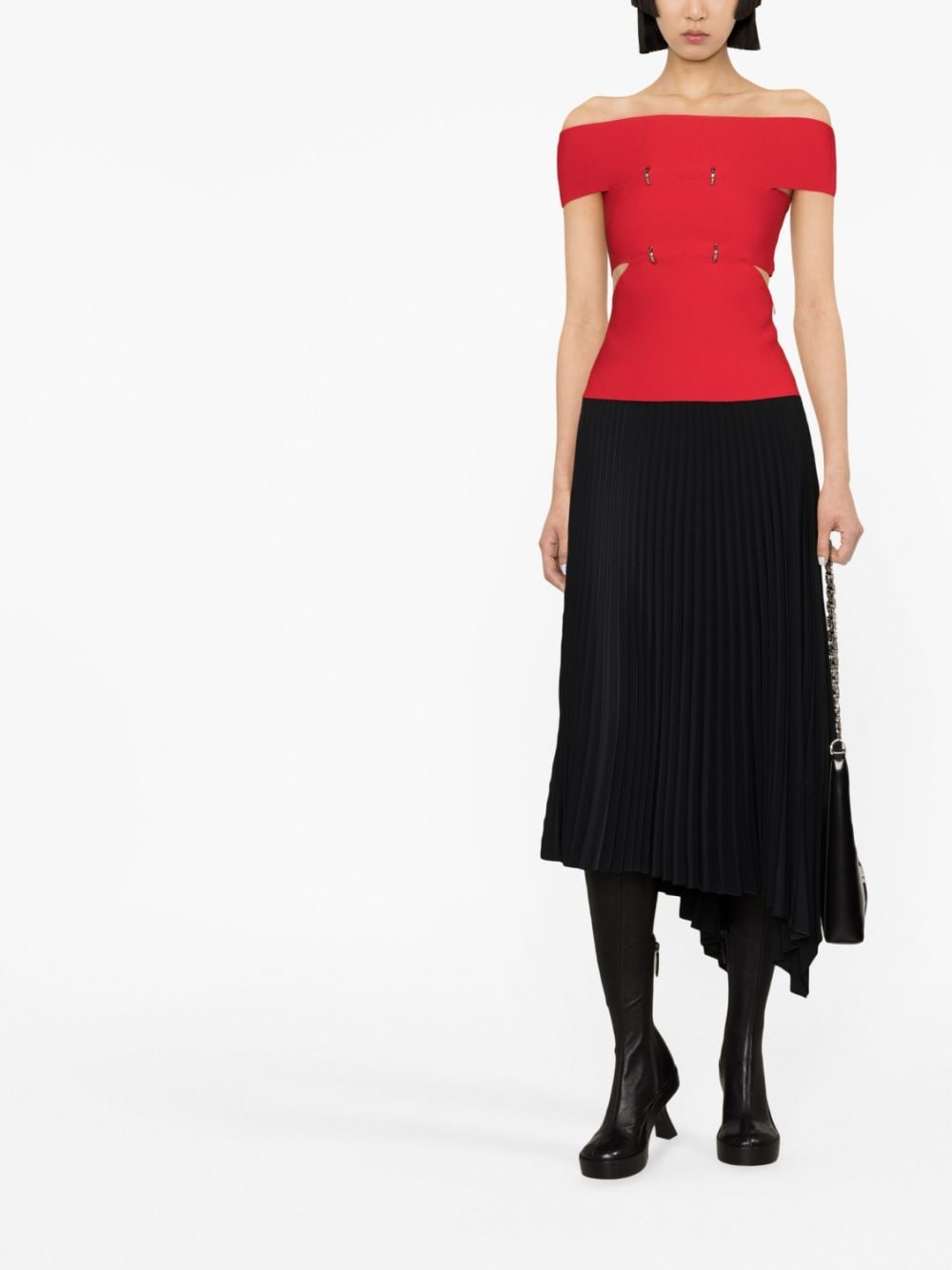 ALEXANDER MCQUEEN Alexander McQueen Cut-Out Off-Shoulder Top