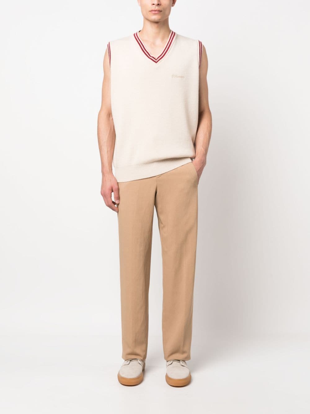 PT TORINO PT Torino Straight-Leg Linen-Cotton Trousers