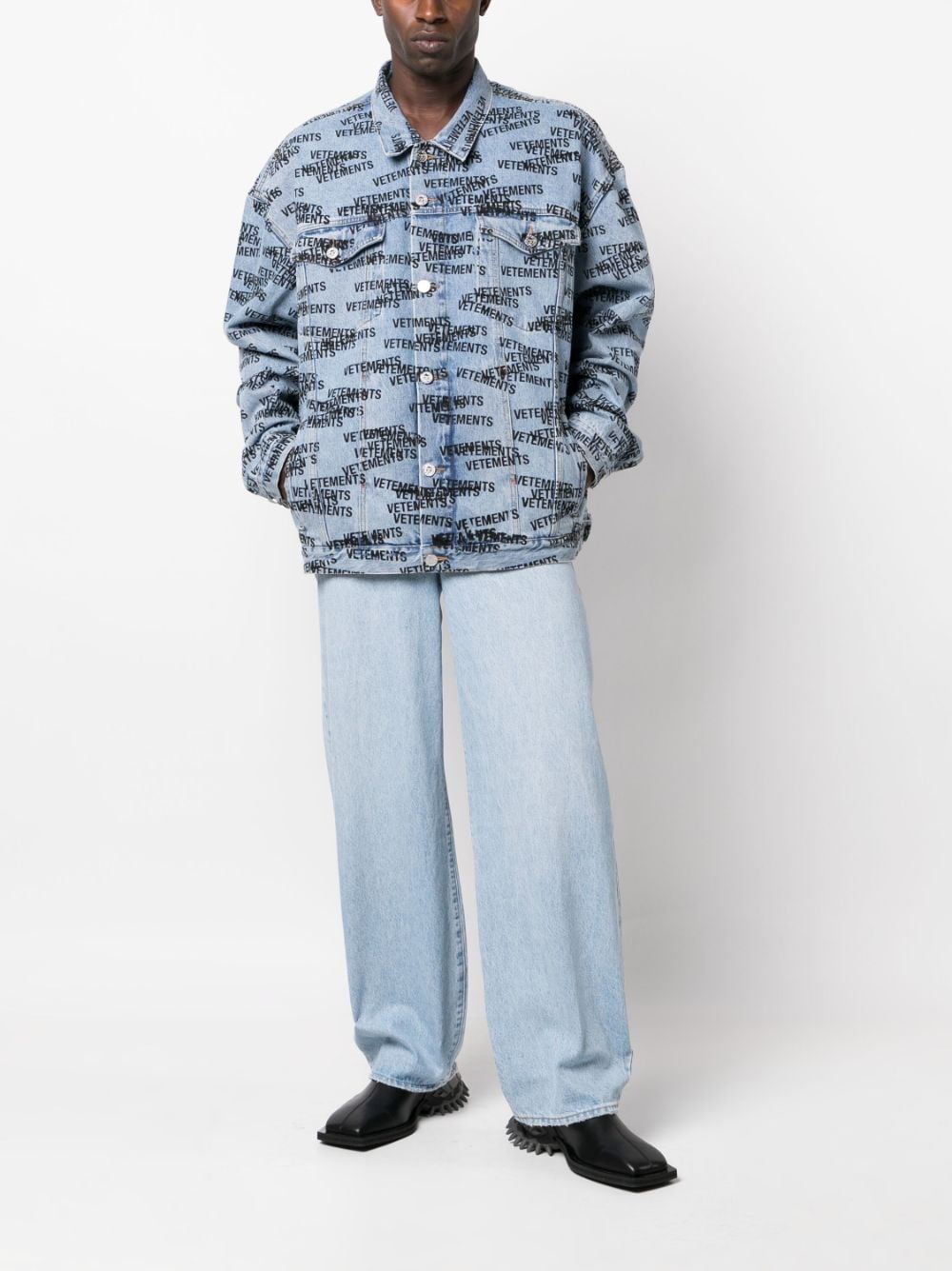 VETEMENTS VETEMENTS Logo-Print Denim Jacket