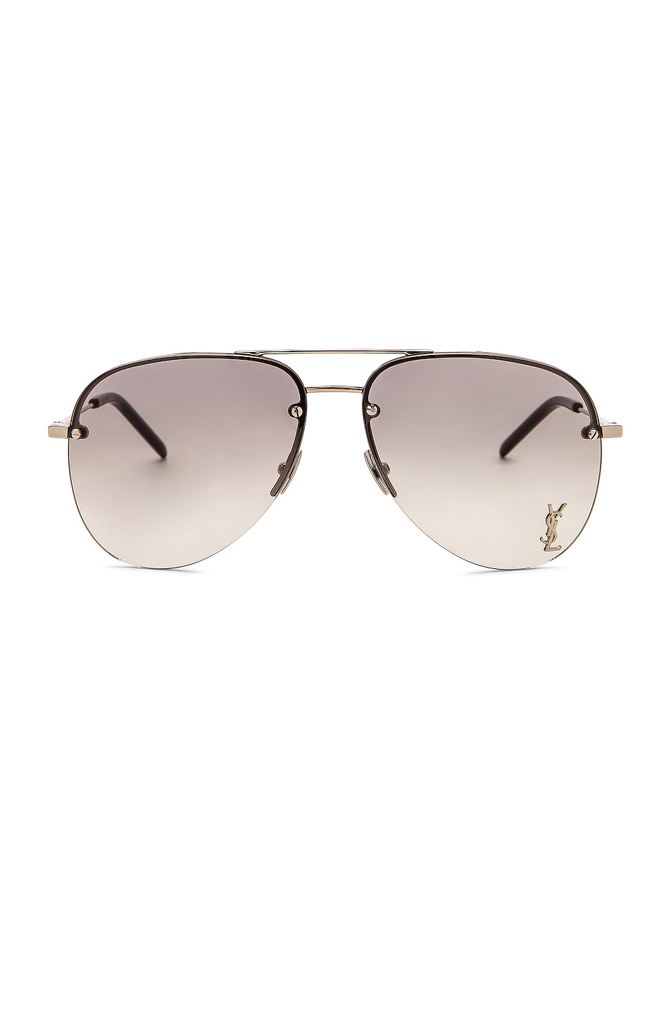 Saint Laurent Classic 11m Sunglasses Shiny Silver Gradient