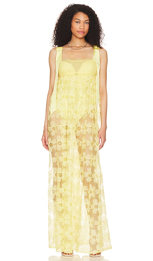 knee length dresses for ladies for Love & Lemons Sylvia Maxi Dress