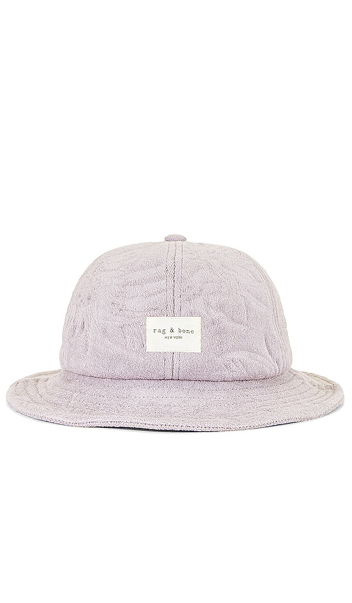 Rag & Bone Addison Twist Bucket Hat Terry In Lavender  display picture 3