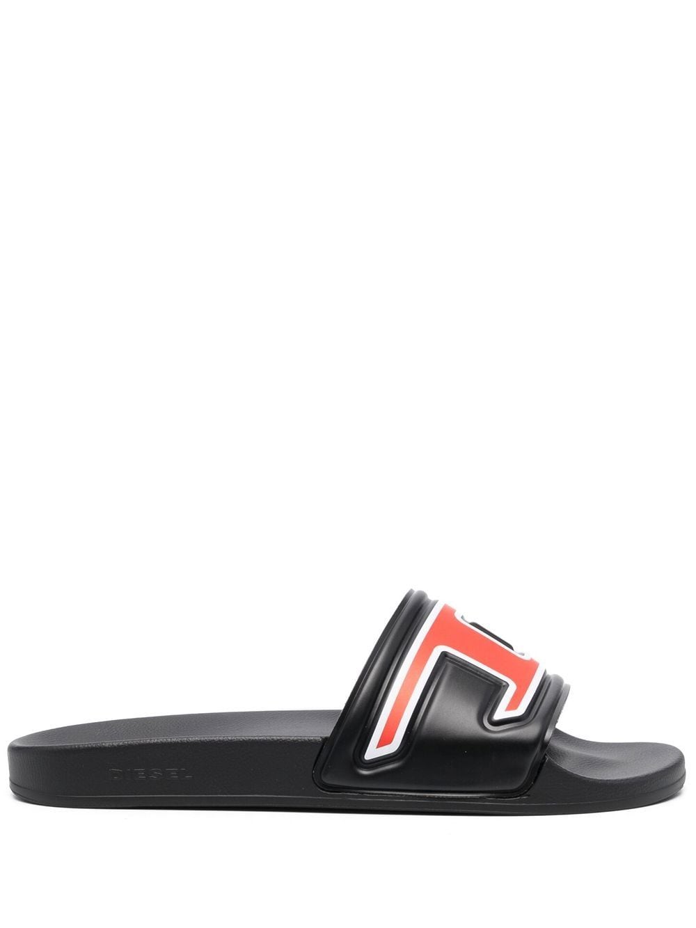 Diesel Logo-patch Pool Sliders - Black | Editorialist