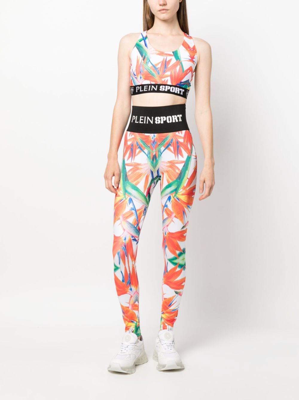 PLEIN SPORT floral-print stretch leggings