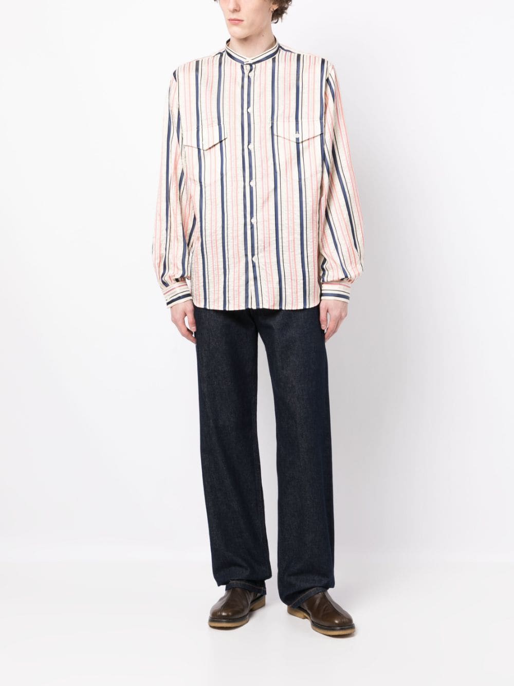 BALLY stripes-print silk shirt
