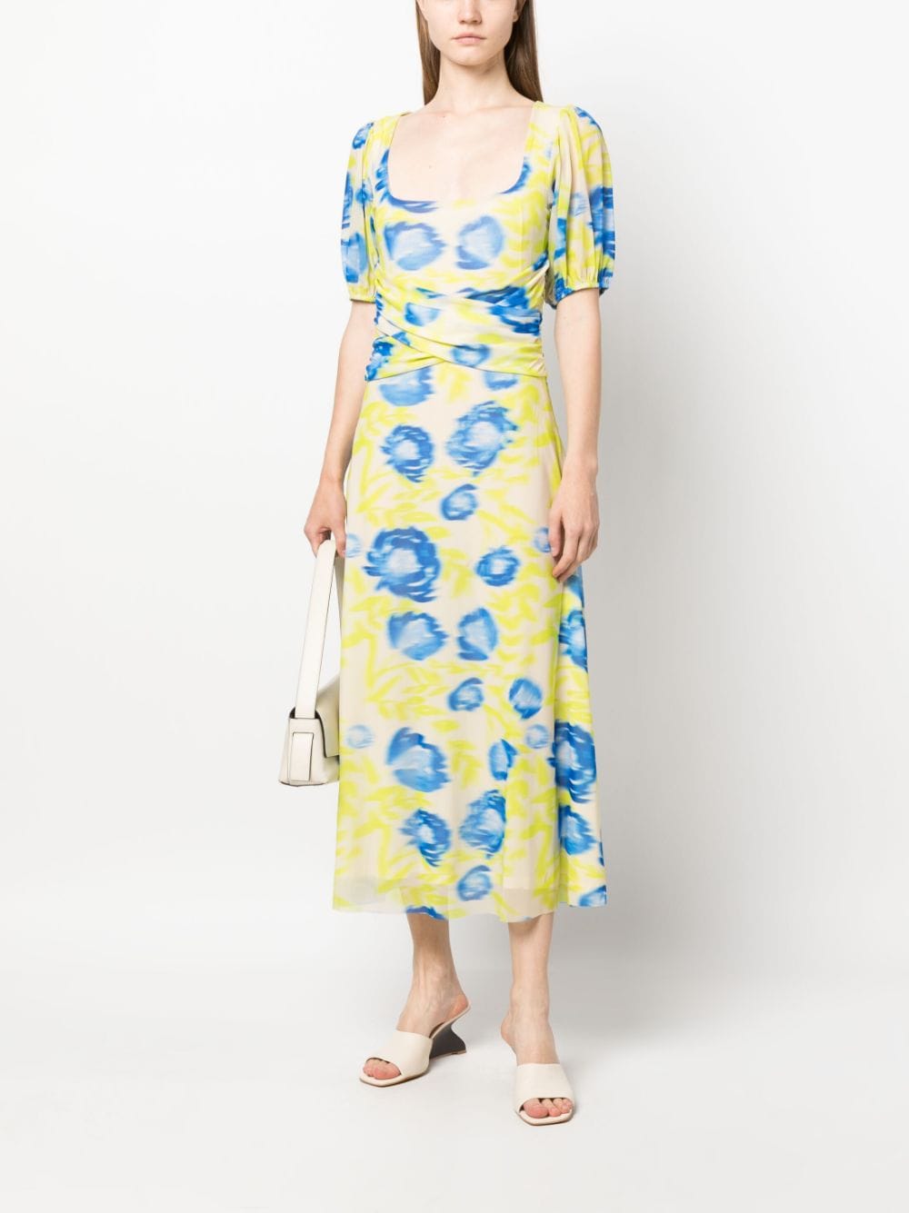 GANNI Floral-Print Midi Dress