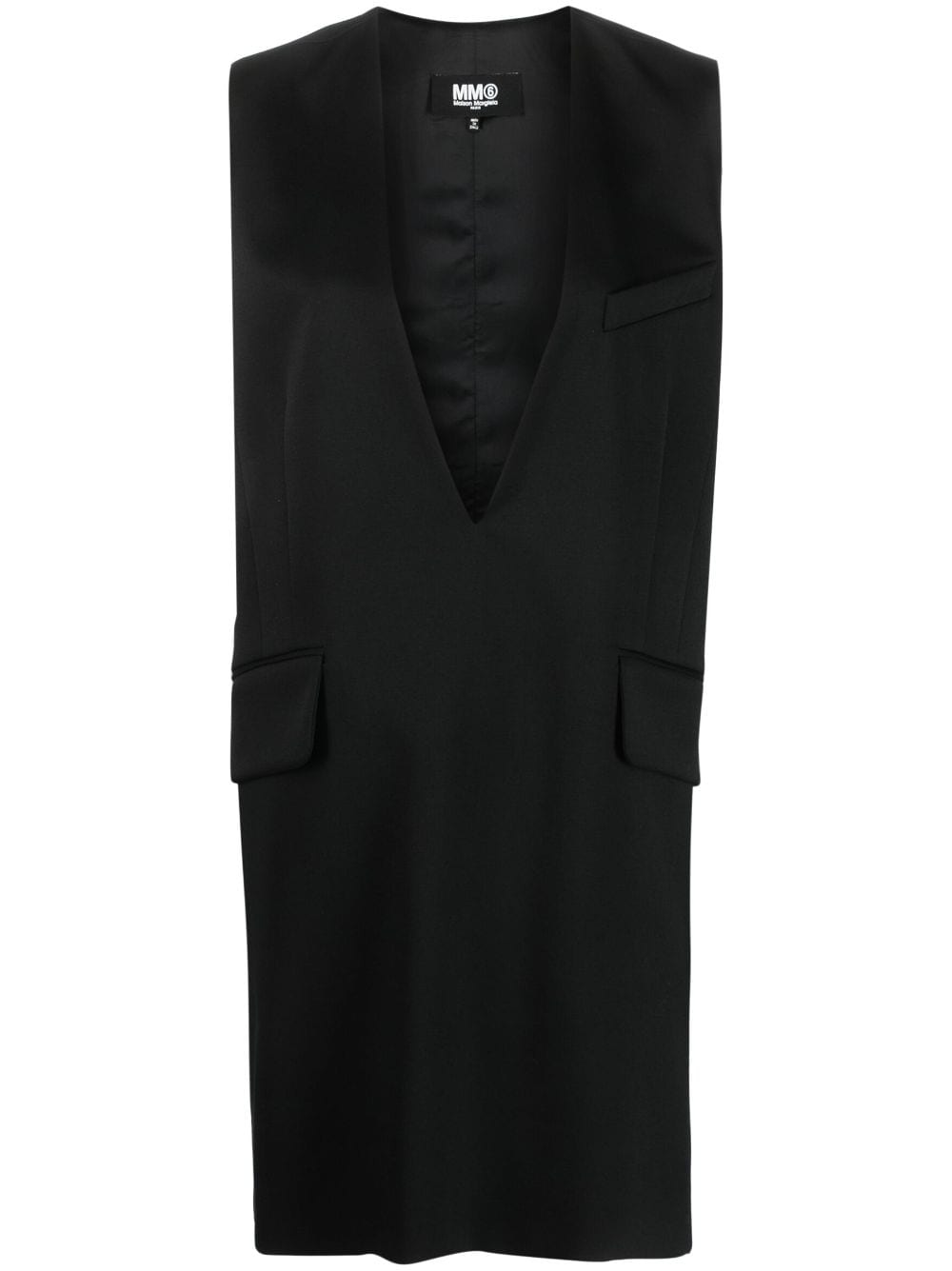 Maison Margiela V-Neck Sleeveless Dress - Black | Editorialist