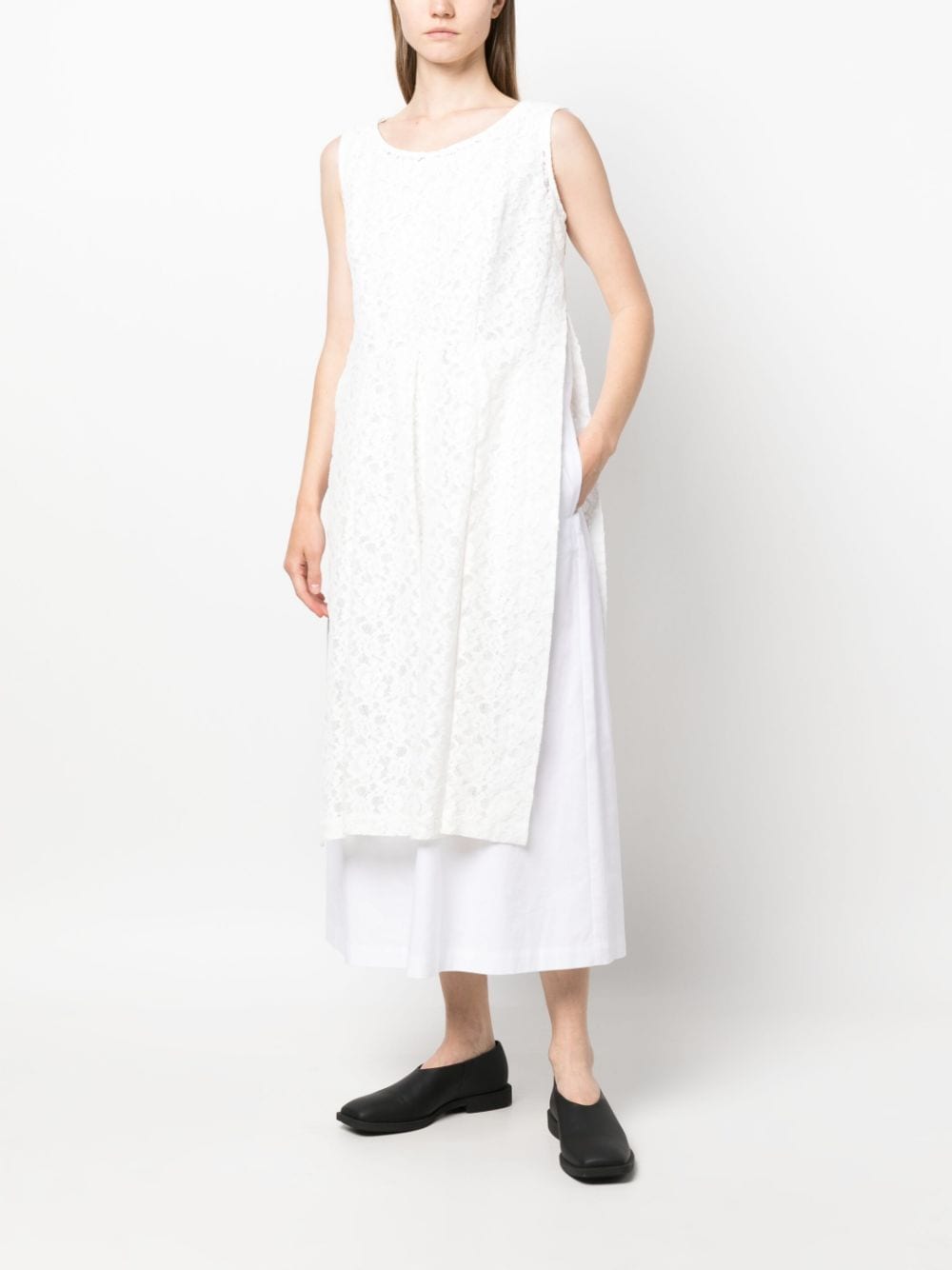 COMME DES GARÇONS Comme Des Garçons Lace-Overlay Midi Dress