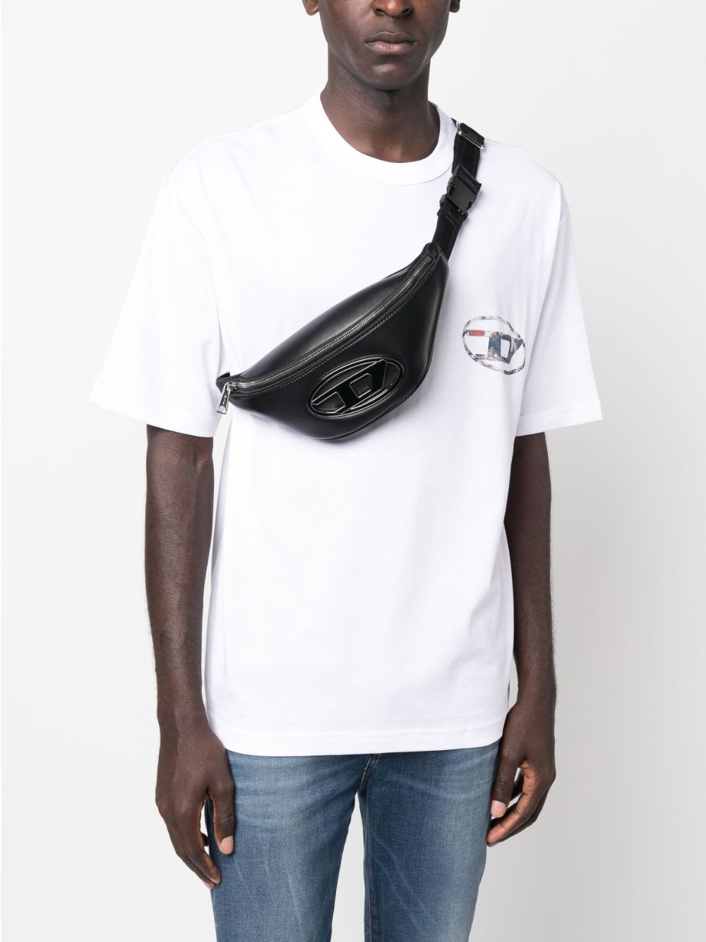 Diesel Holi-D X Logo-Plaque Belt Bag In Black | Editorialist