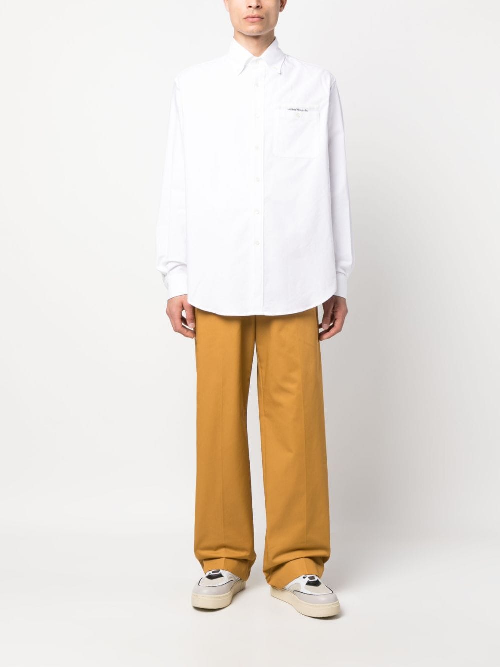 PALM ANGELS sartorial-tape cotton shirt