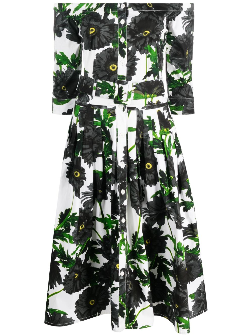 SAMANTHA SUNG Samantha Sung Audrey Floral Print Dress