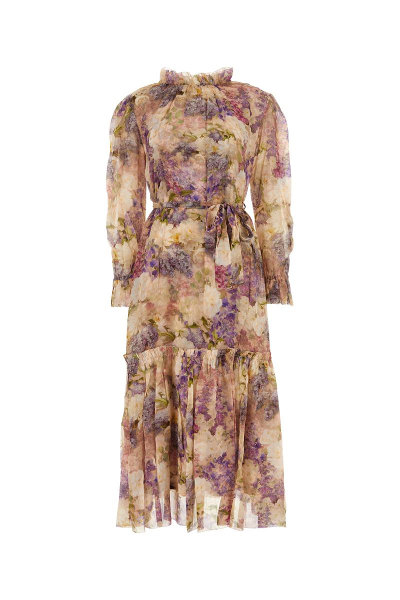 knee length dresses for ladies Zimmermann Raie Billow Sleeve Midi Dress  The Luxe Closet Australia