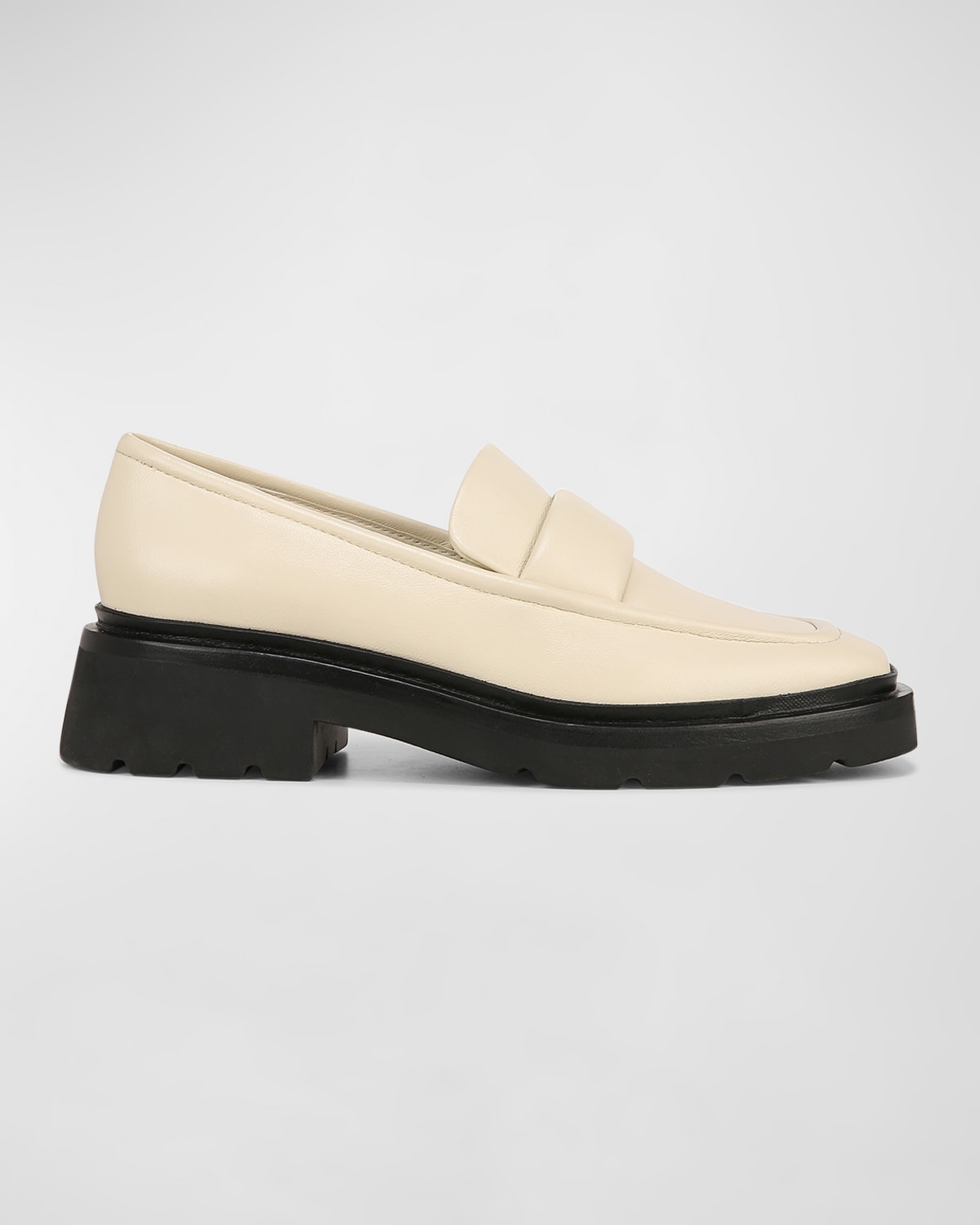 Vince Robin Leather Casual Penny Loafers - Moonlight | Editorialist