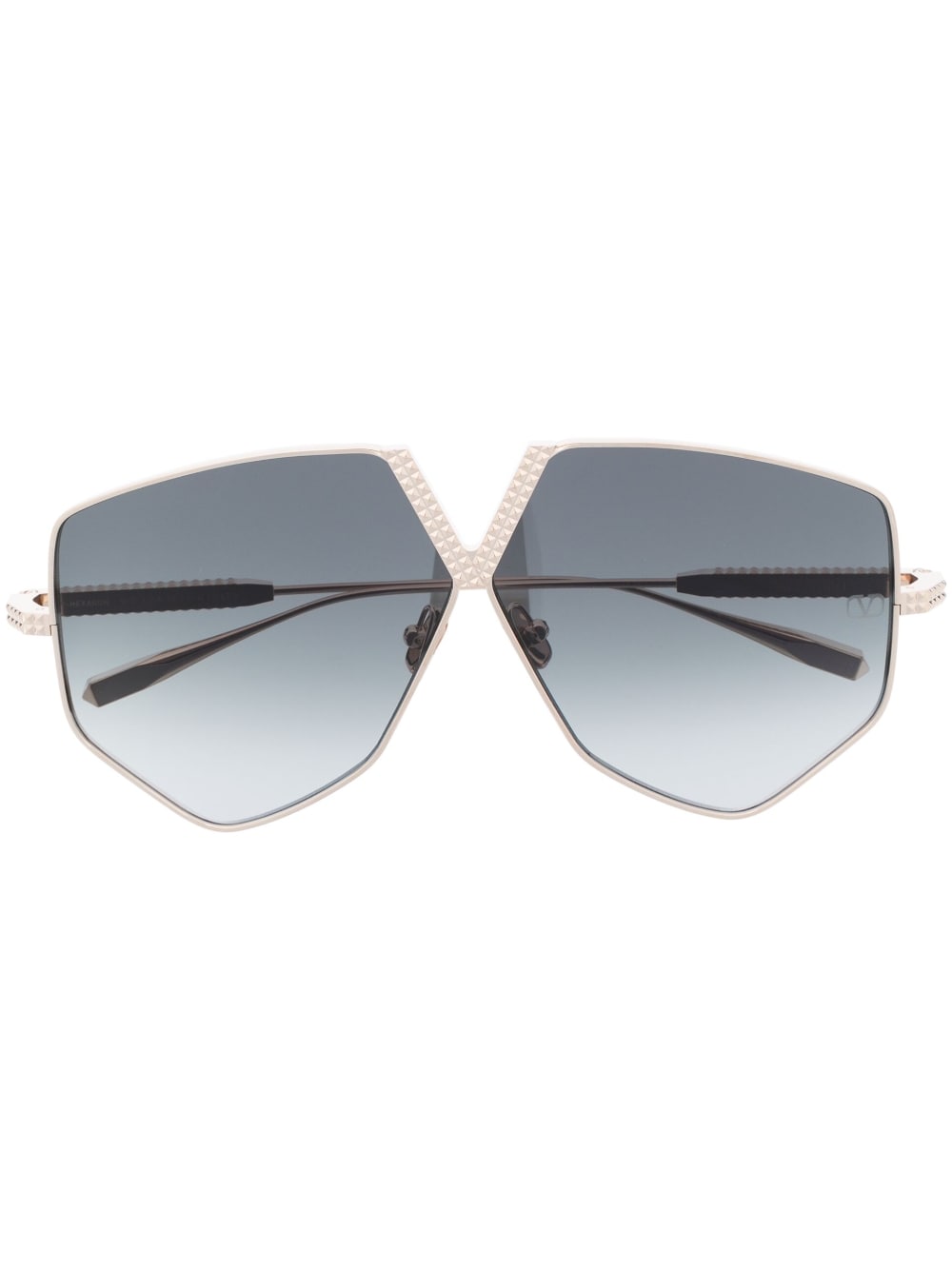 Valentino Garavani Geometric Frame Sunglasses - Gold  display picture 1