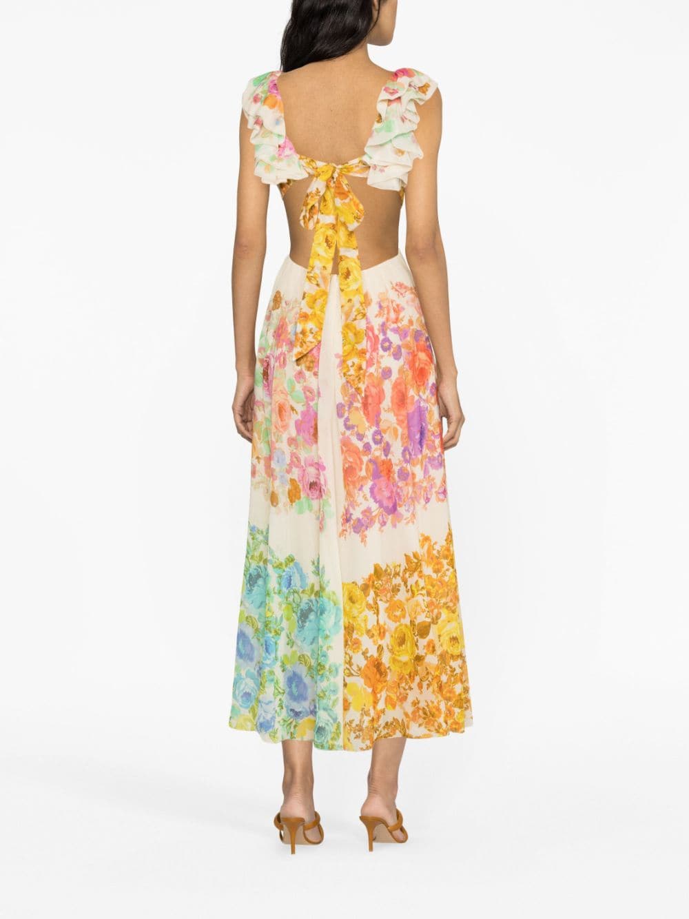 knee length dresses for ladies Zimmermann Raie Billow Sleeve Midi Dress  The Luxe Closet Australia