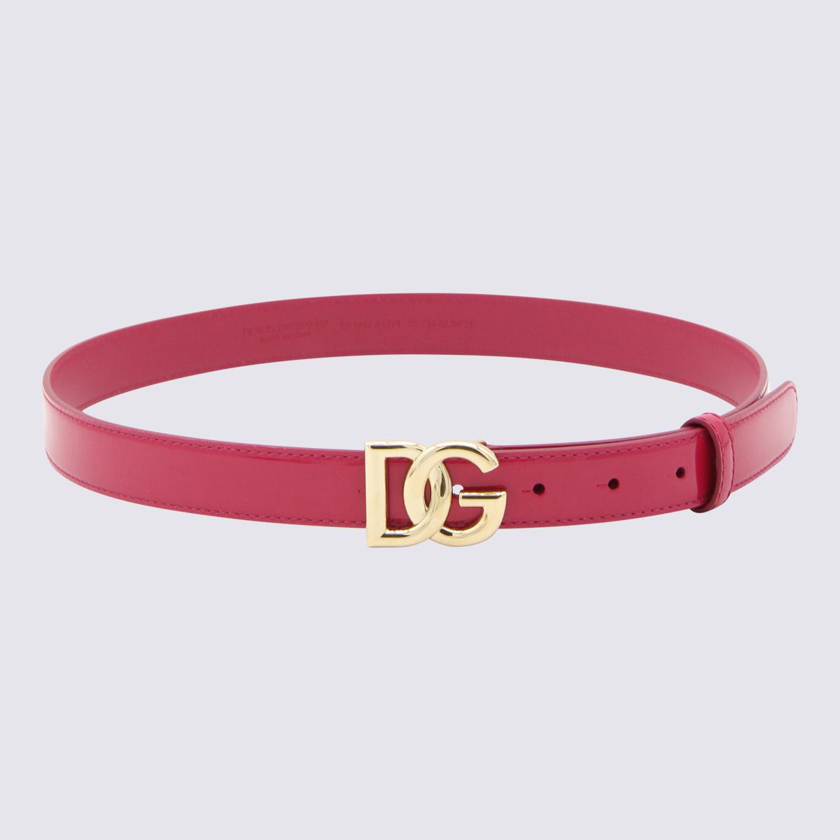 Buy Dolce & Gabbana Blood Leather Belt - Red At 25% Off | Editorialist