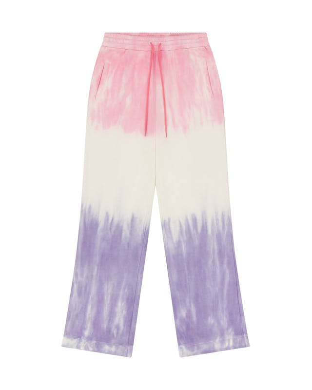 Purple Tie-Dye Coated Straight Fit Pants