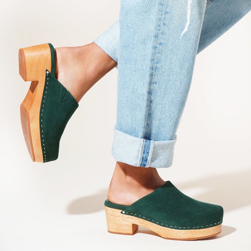 Charlotte Stone Shoes Martino Clog Green Editorialist