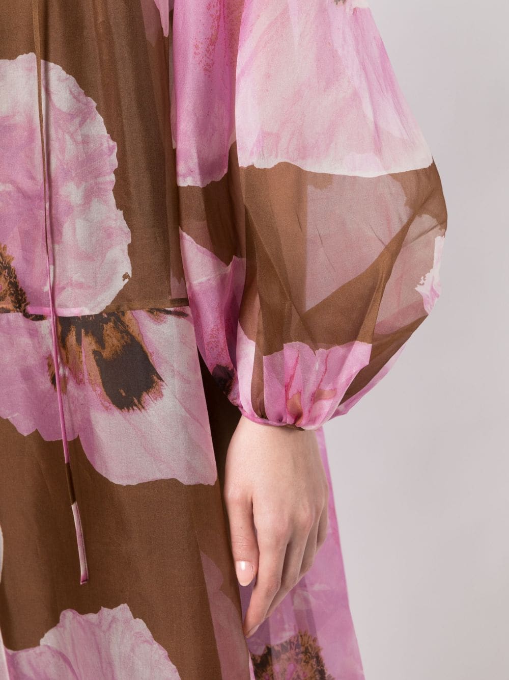 lee mathews pink dress Lee Mathews Tiered Silk-chiffon Maxi Dress In Pink