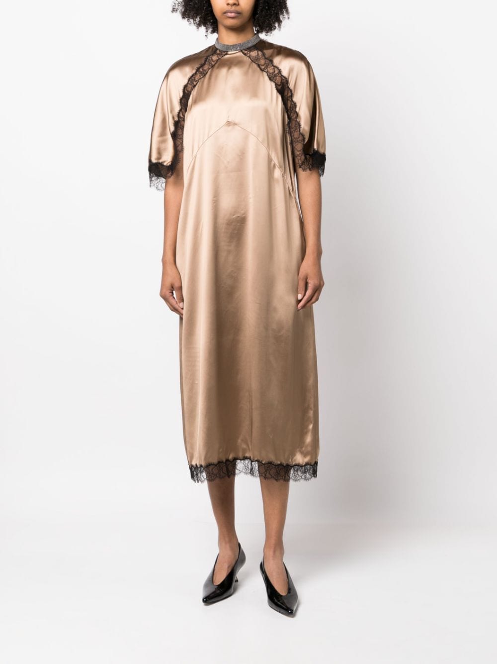 FABIANA FILIPPI Fabiana Filippi Lace-Trim Midi Dress