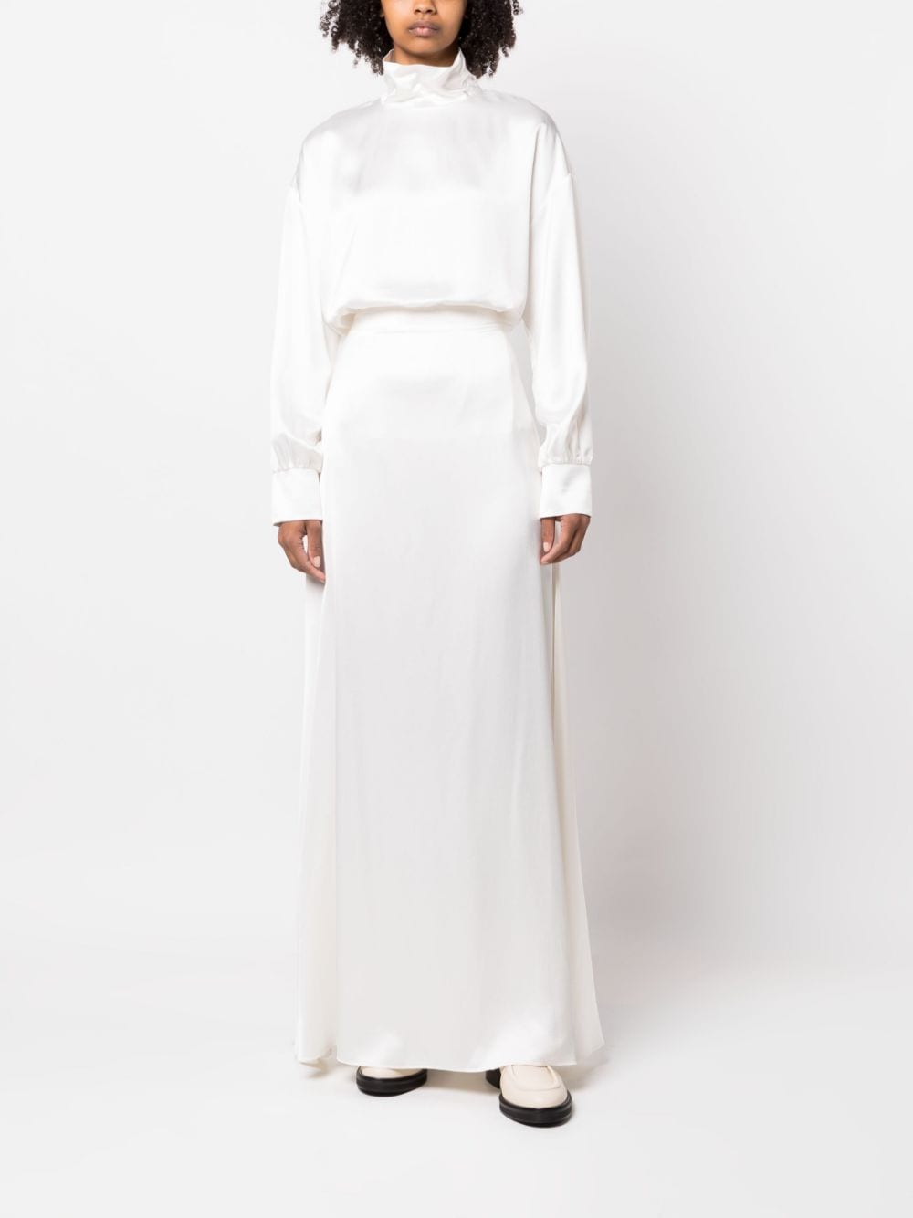 FABIANA FILIPPI Fabiana Filippi High-Neck Satin Blouse