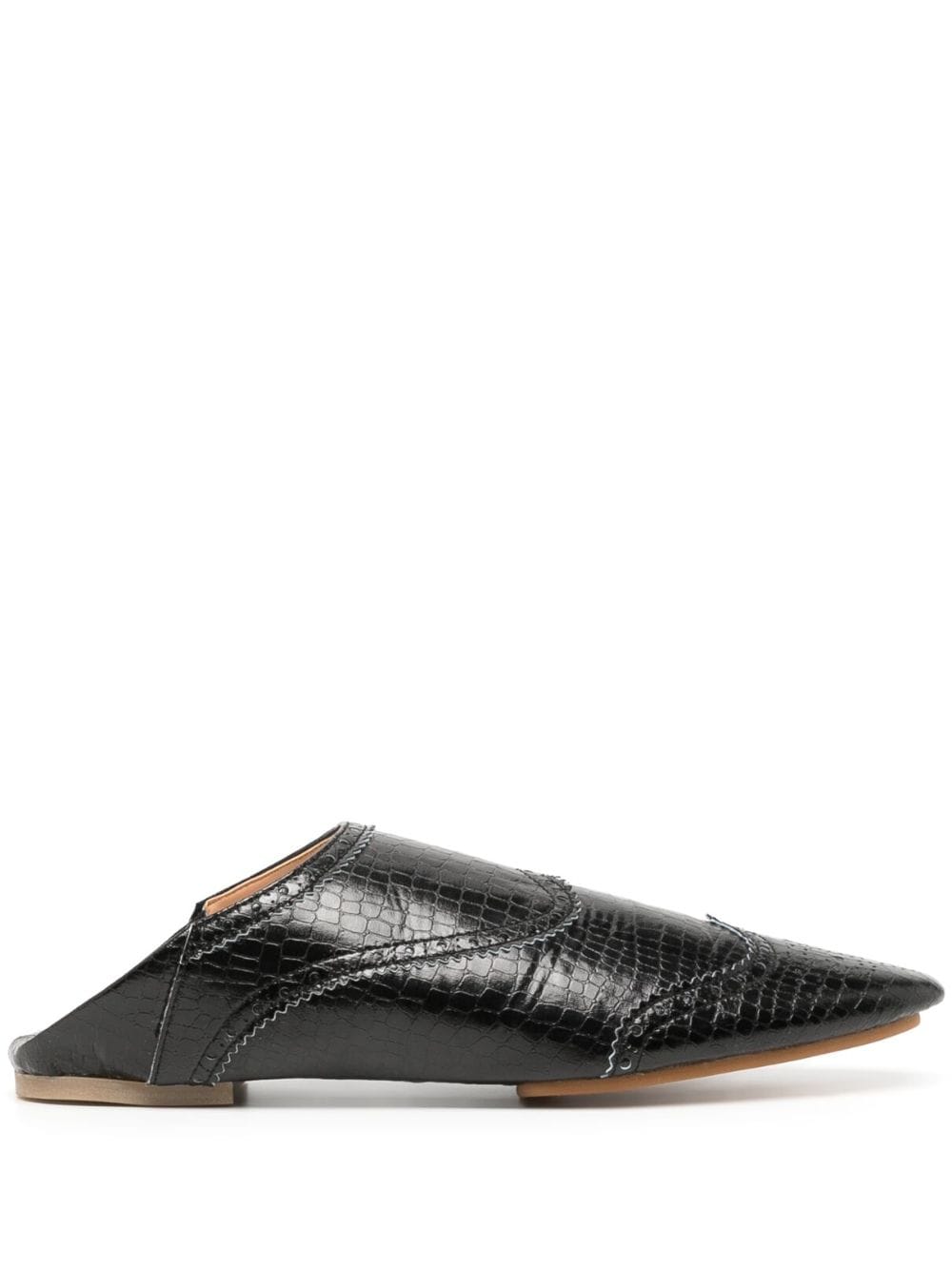 Comme Des GarçOns Tao Western Leather Slippers In Black - 29% Off 
