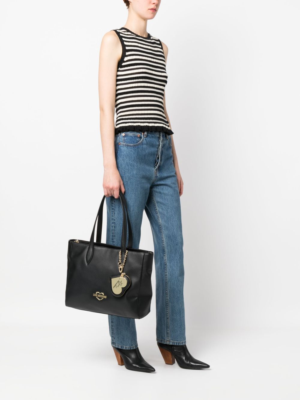 MOSCHINO Logo-Lettering Zip-Fastening Shoulder Bag