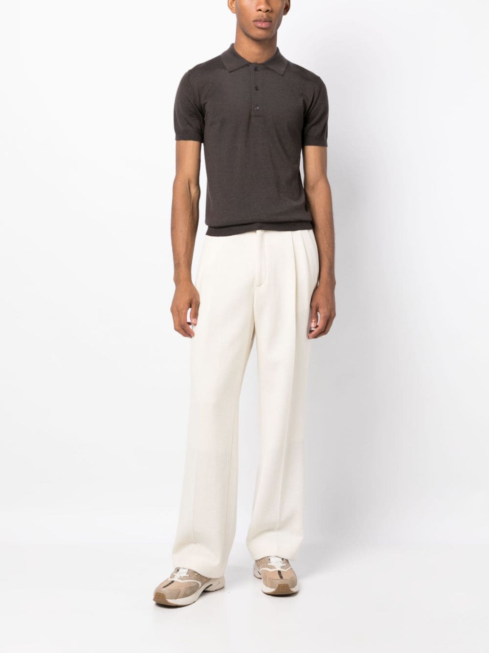VALENTINO knitted short-sleeve polo shirt