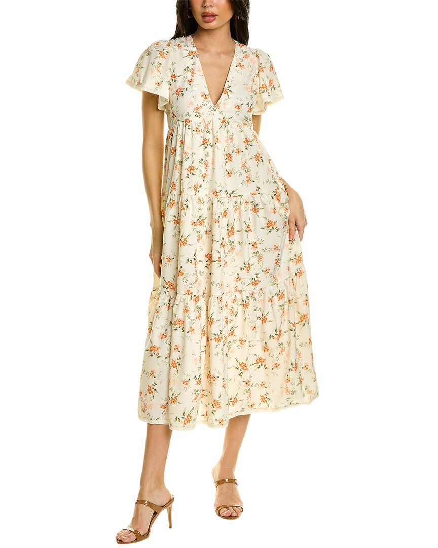 Buy OPT O.p.t. Grace Midi Dress - Yellow At 74% Off | Editorialist