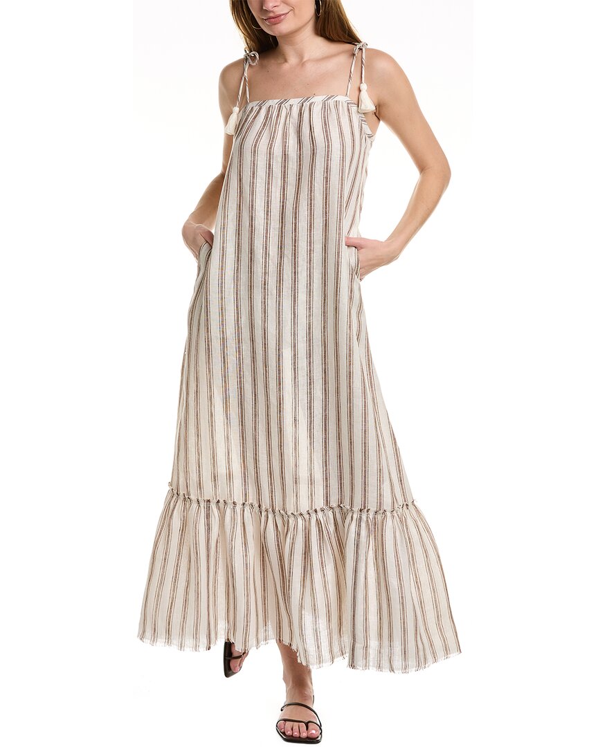 Mingyuezai Women's Sleeveless Linen Maxi Dress - Casual Long Dress With Pockets, U-Neck, Size 3X-Large - Perfect For Beach, Party & Everyday Wear