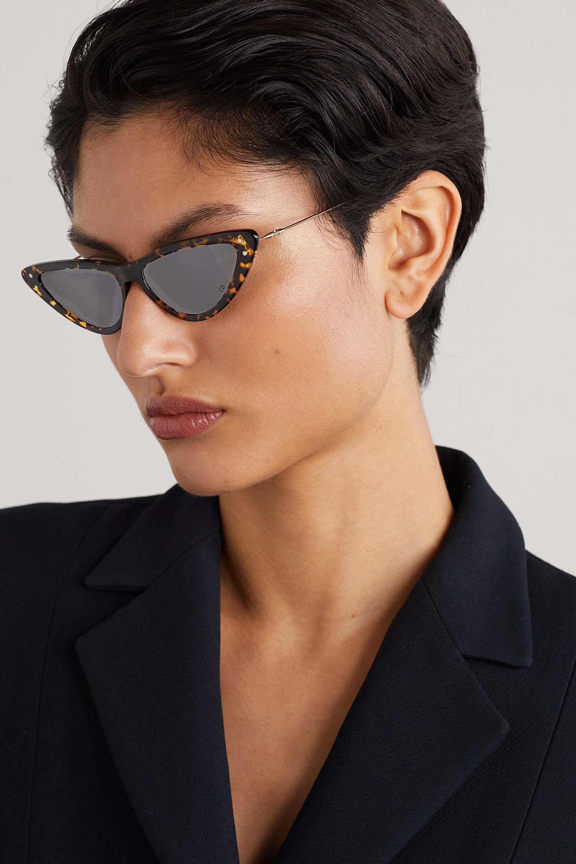 Cat Eye Miss Dior B4U Sunglasses Black DIOR EYEWEAR MissDior B1U cat-eye metal sunglasses | NET-A  main image 3