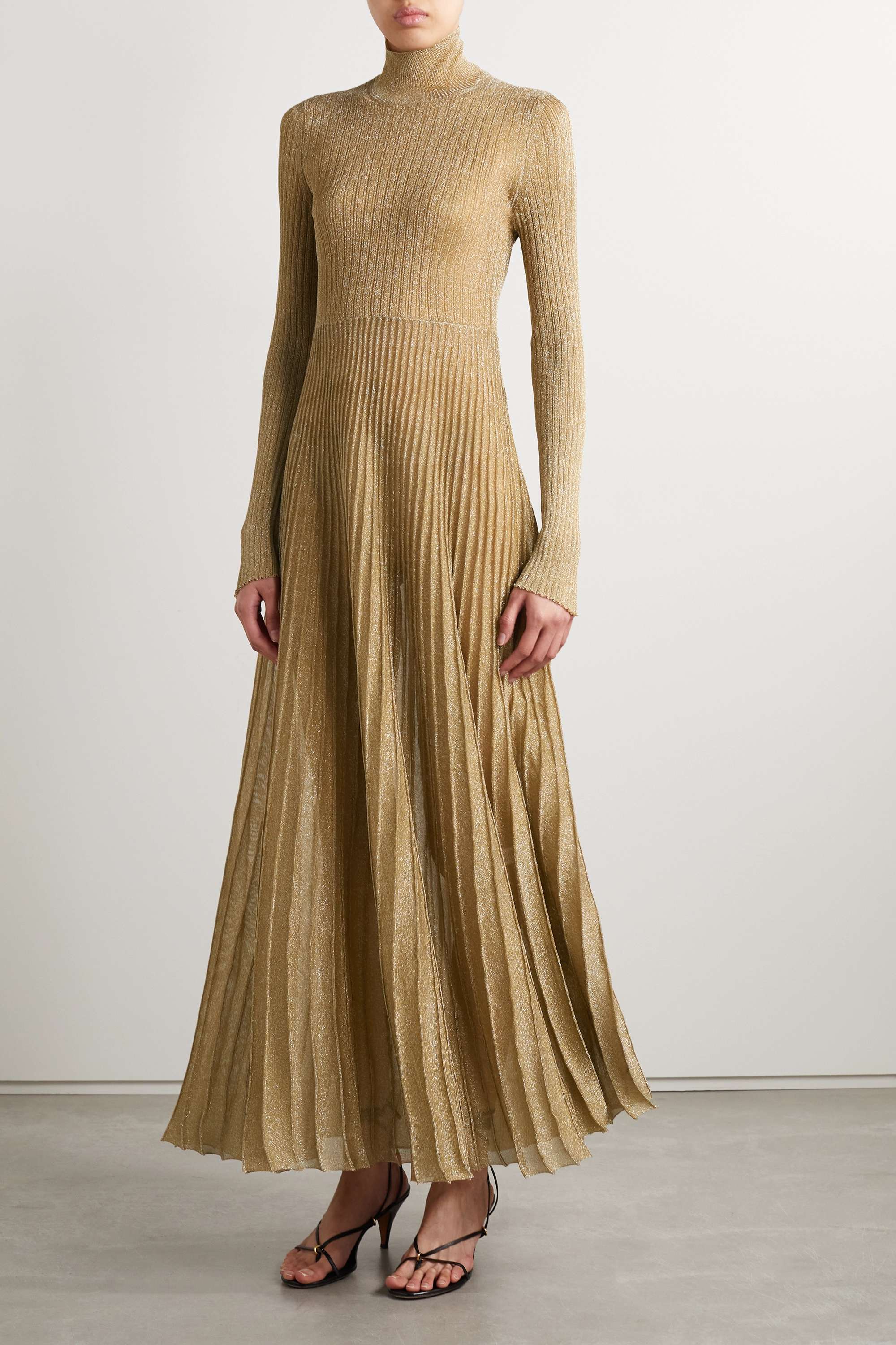 khaite gold dress Khaite Taja Slip Dress main image 1